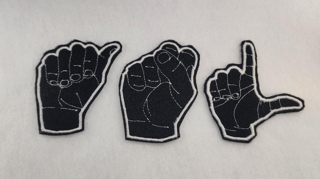 ASL Alphabet Sew on / Iron on Patches FINGERSPELLED WORDS - Etsy