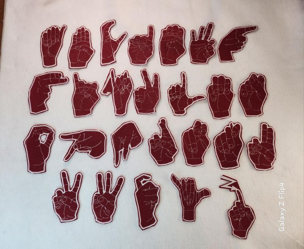 ASL Alphabet Sew on / Iron on Patches FINGERSPELLED WORDS - Etsy