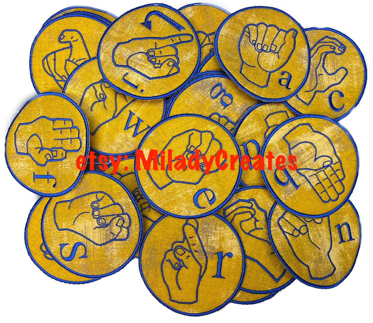 American Sign Language ASL Learning Patches - Etsy