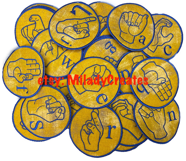 American Sign Language ASL Learning Patches - Etsy
