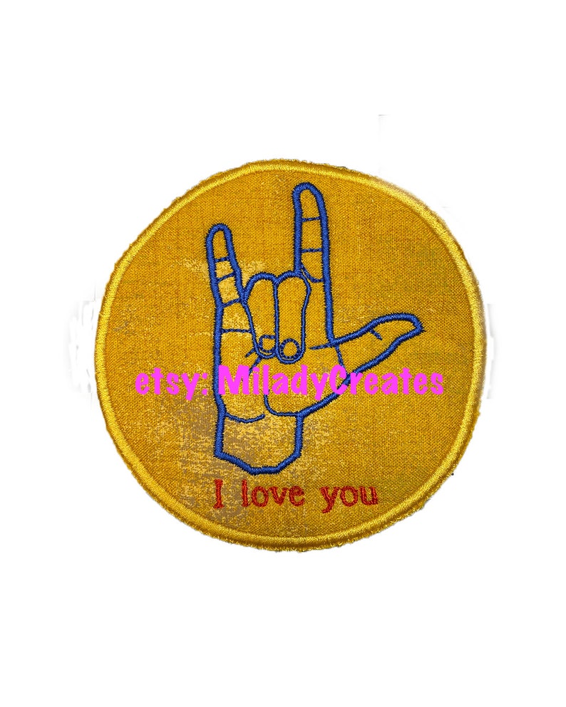 ASL I Love You Patches - Etsy