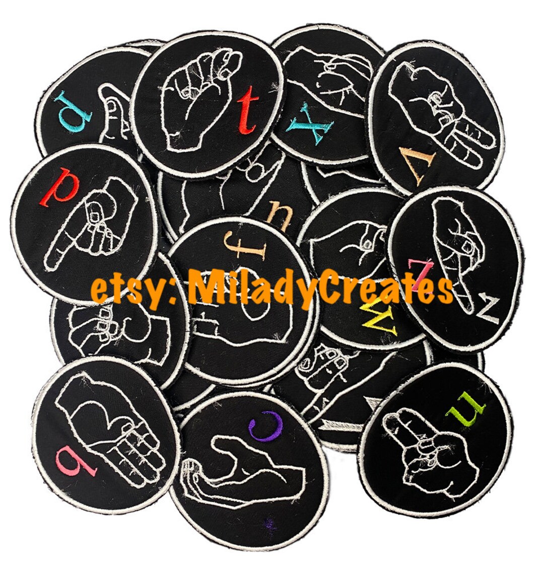 American Sign Language ASL Learning Patches - Etsy