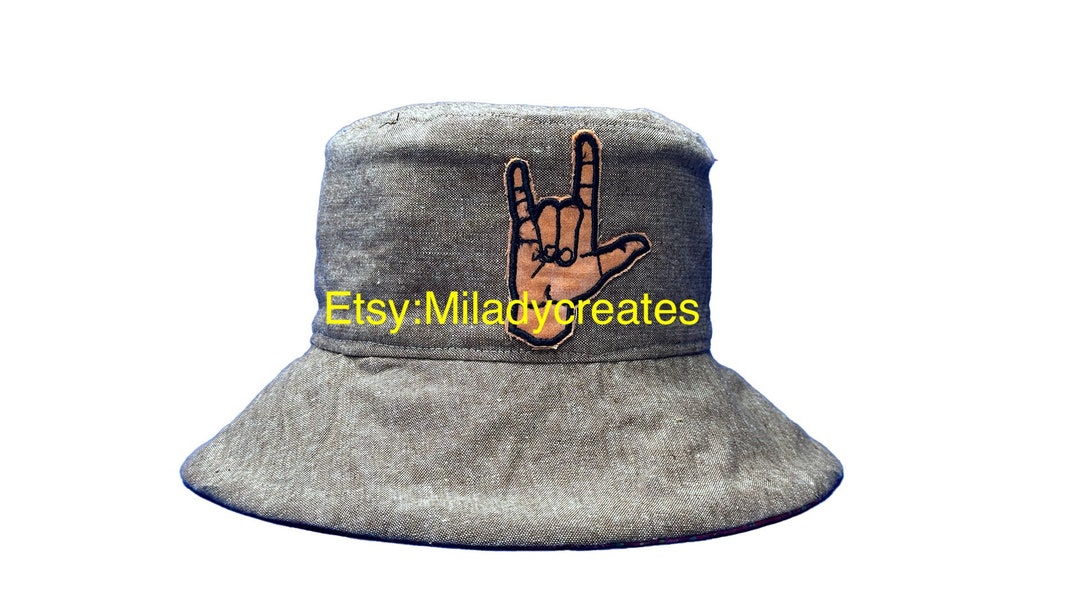 Reversible Bucket Hats With ASL Patches - Etsy