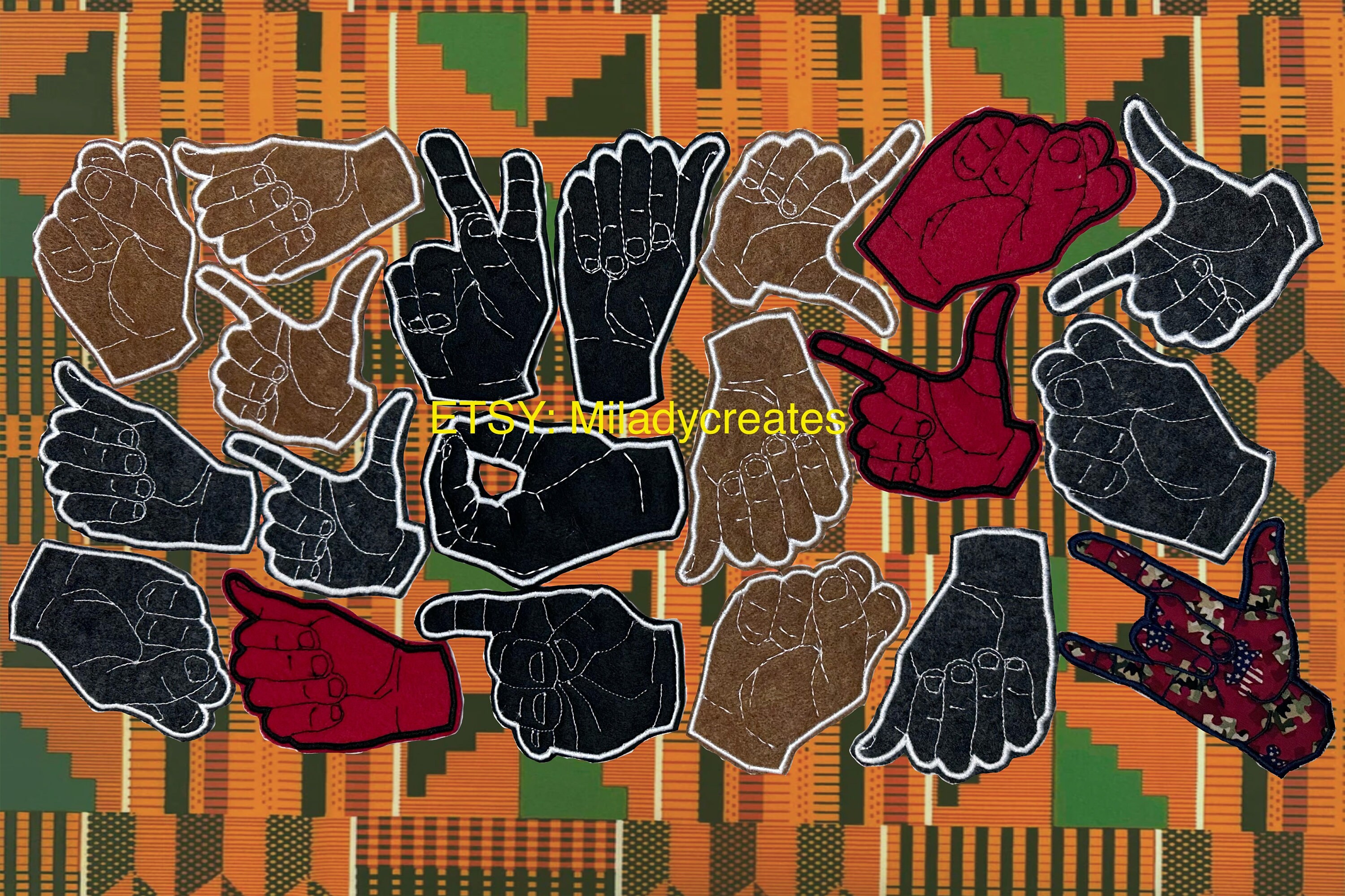 ASL Alphabet Sew on / Iron on Patches FINGERSPELLED WORDS - Etsy