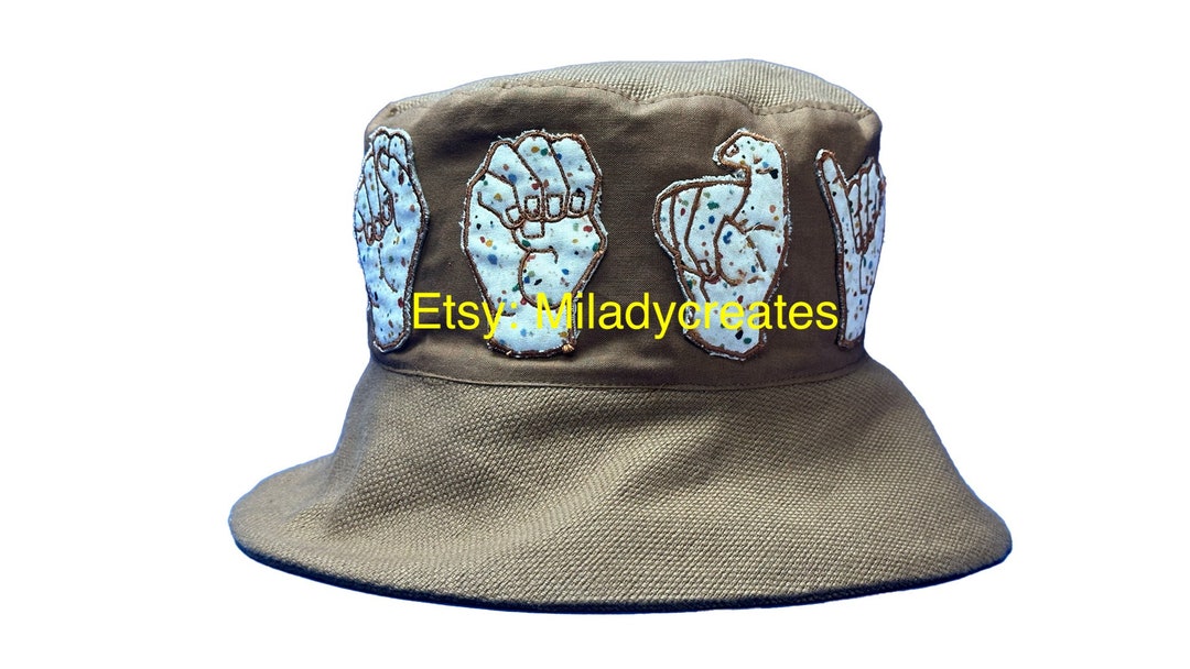 Reversible Bucket Hats With ASL Patches - Etsy