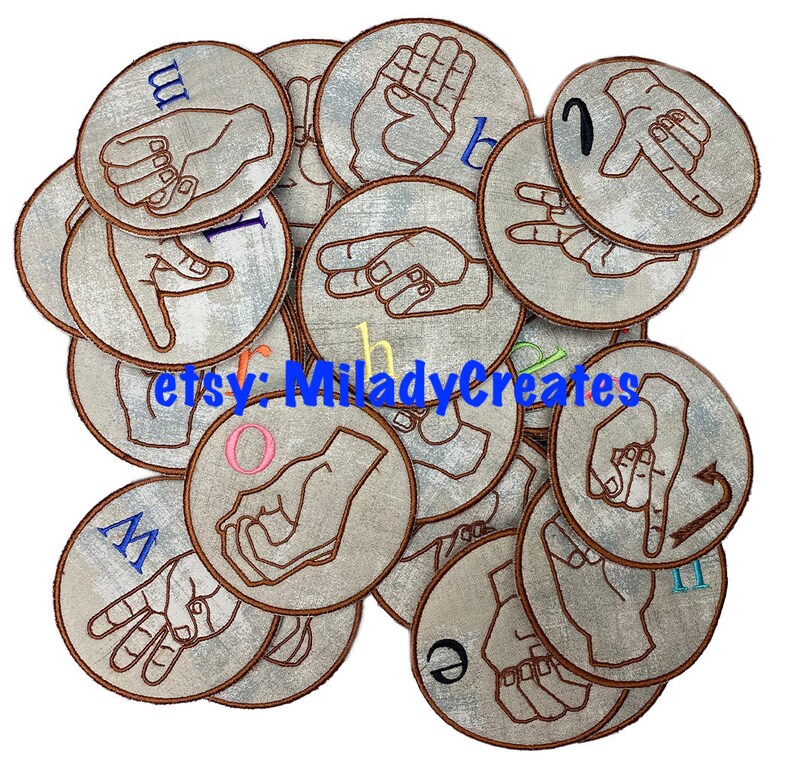 American Sign Language ASL Learning Patches - Etsy