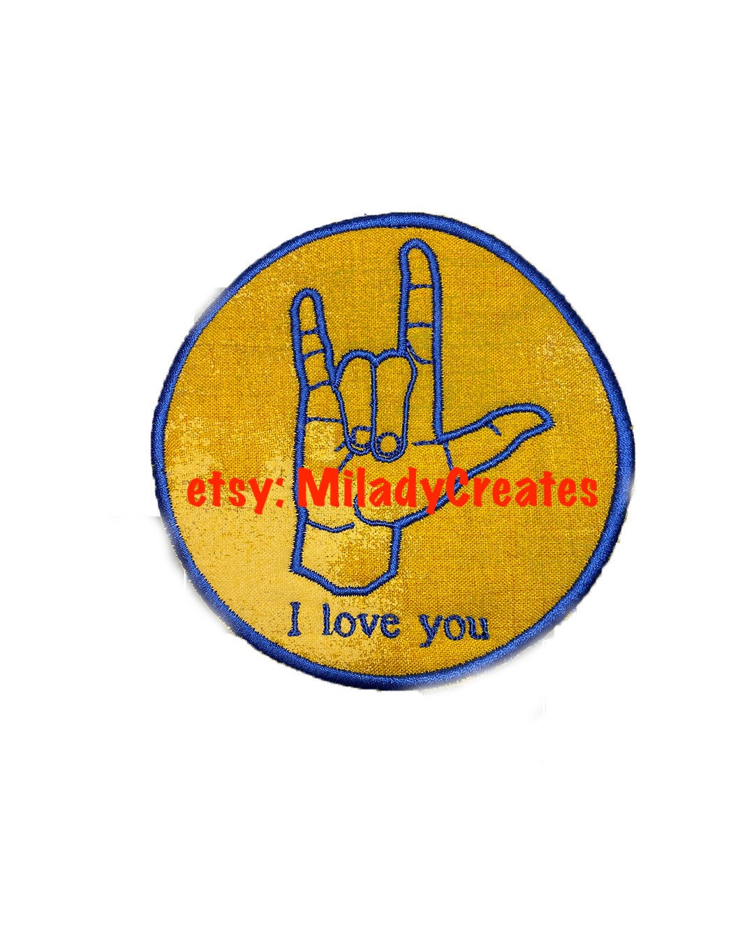 ASL I Love You Patches - Etsy