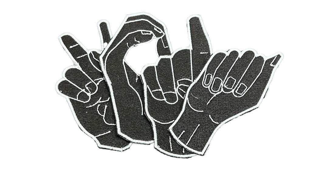 ASL Alphabet Sew on / Iron on Patches FINGERSPELLED WORDS - Etsy