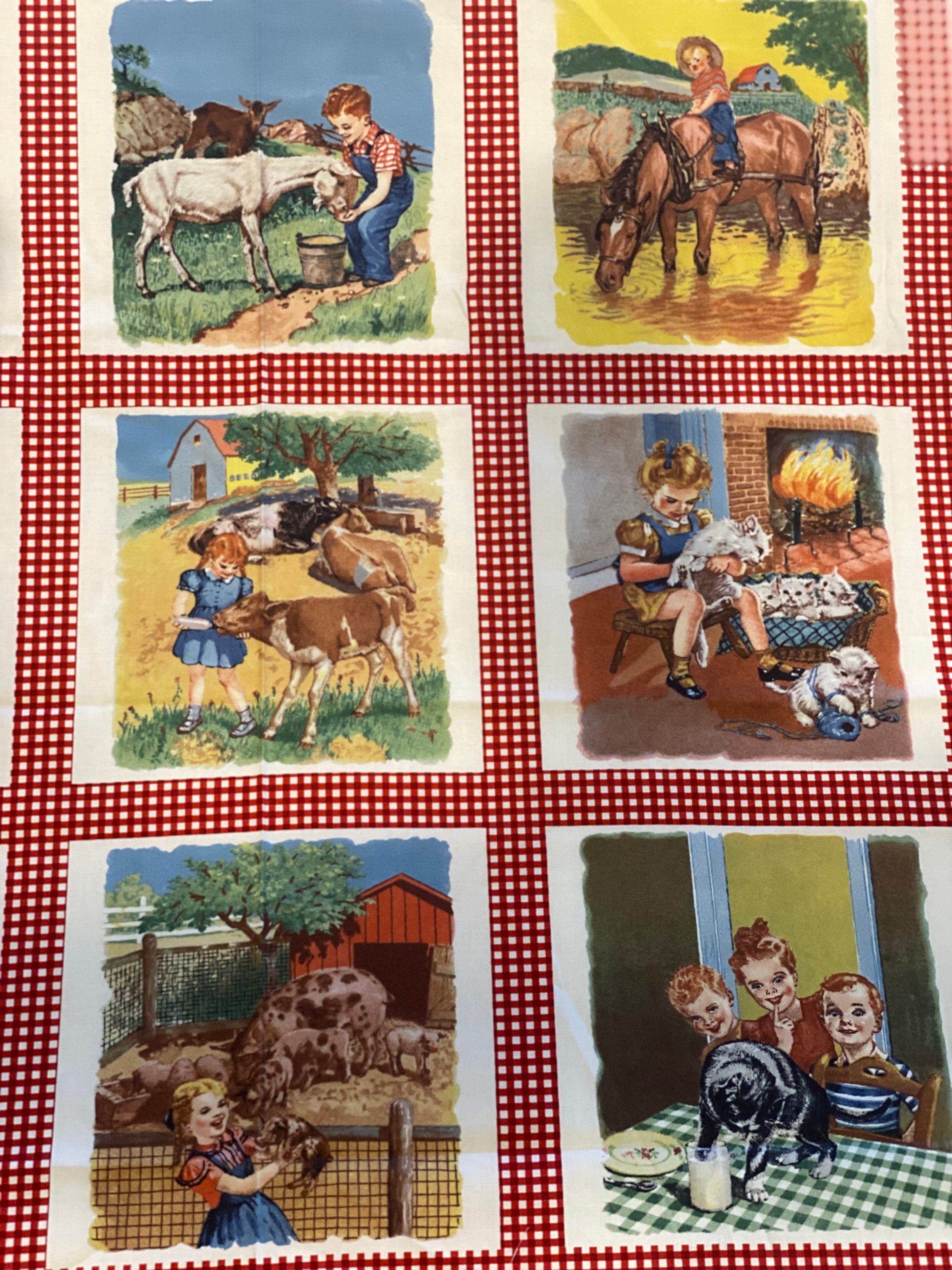 American Jane Potluck Panels Farm Vintage HTF - Etsy
