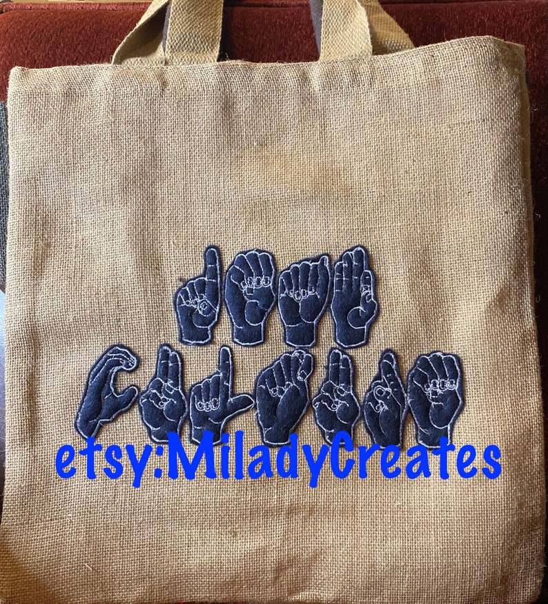 Burlap Bags Different ASL Phrases - Etsy