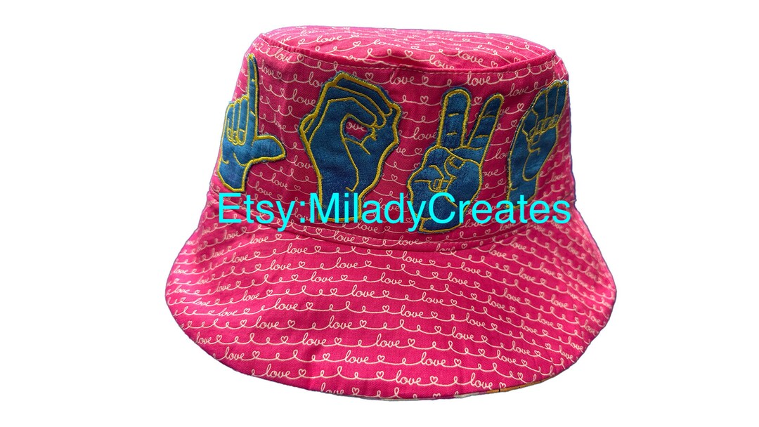 Reversible Bucket Hat ASL Alphabet or Numbers Patches - Etsy
