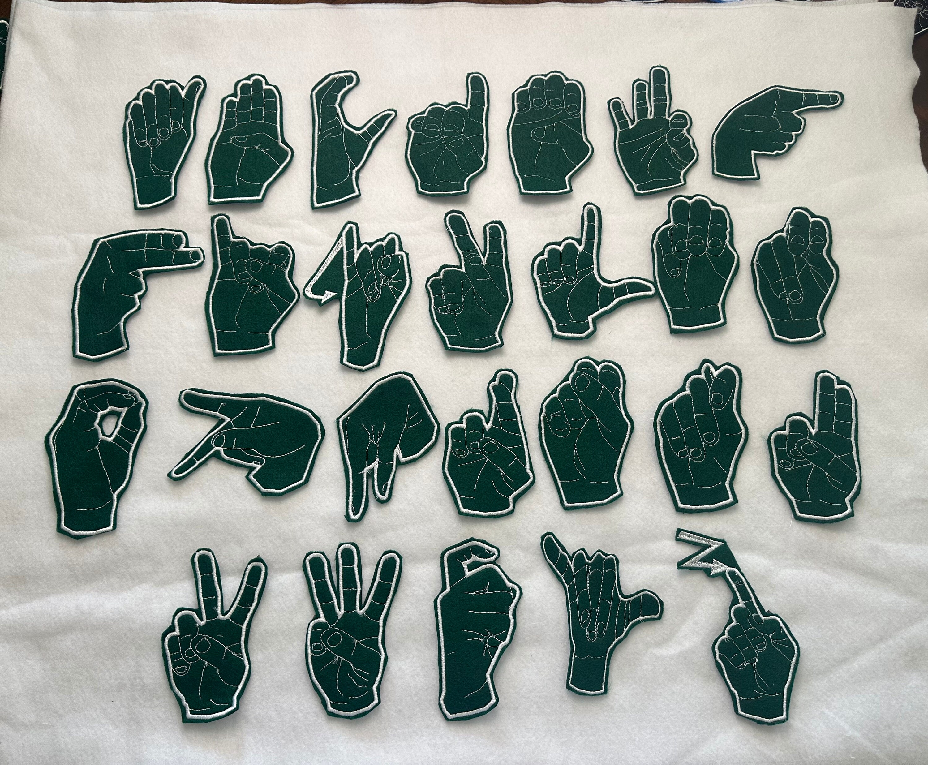 ASL Alphabet Sew on / Iron on Patches FINGERSPELLED WORDS - Etsy