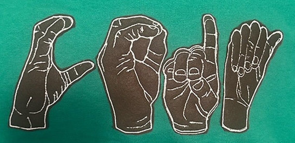 ASL Alphabet Sew on / Iron on Patches FINGERSPELLED WORDS - Etsy