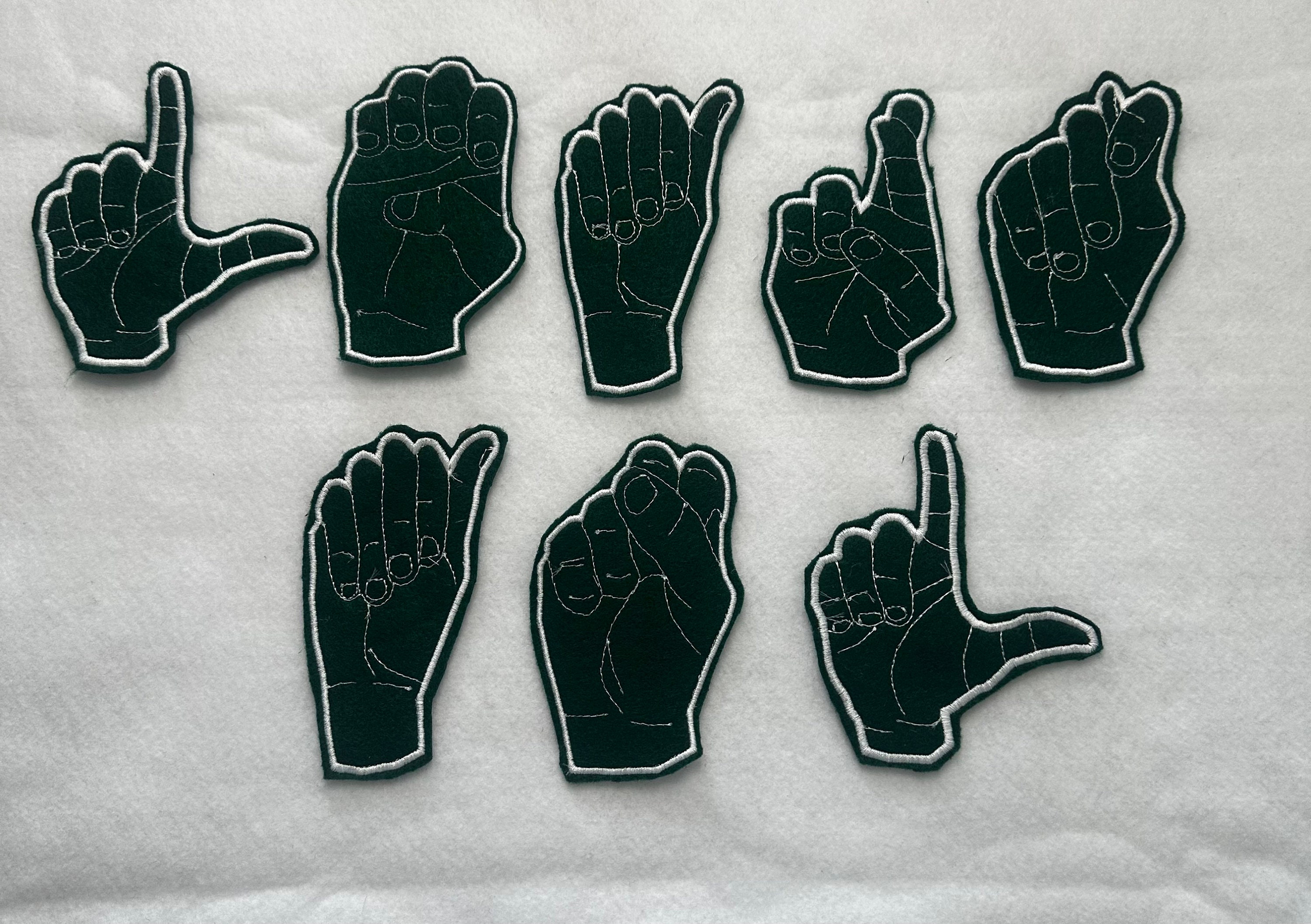 ASL Alphabet Sew on / Iron on Patches FINGERSPELLED WORDS - Etsy