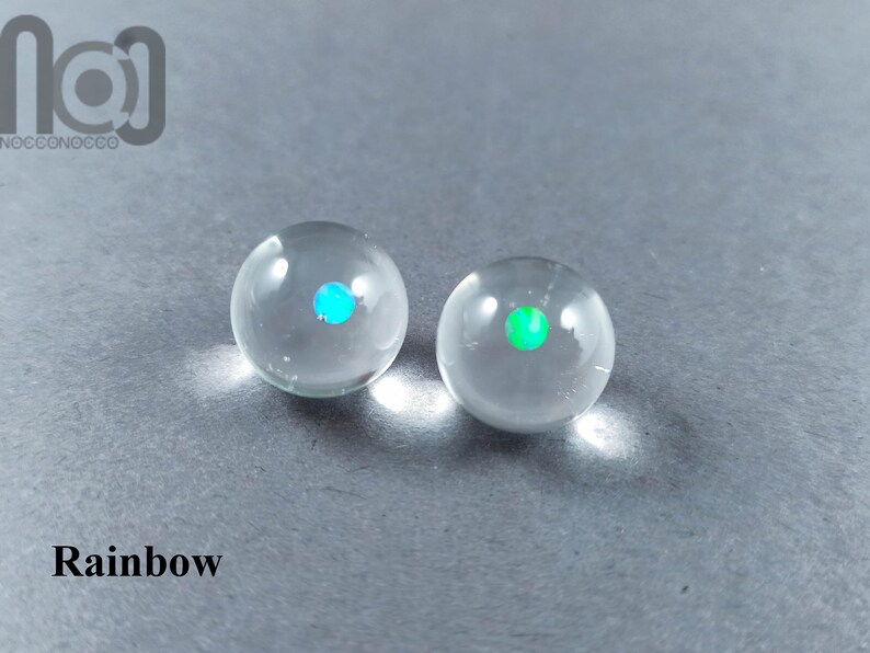 Tiny Clear Glass Marbles With Opals Handmade Mystical Marble - Etsy