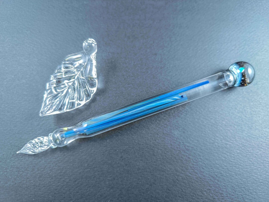 Glass Dip Pen Filled With Colorful Glass Pieces, Dip Pen With Galaxy ...