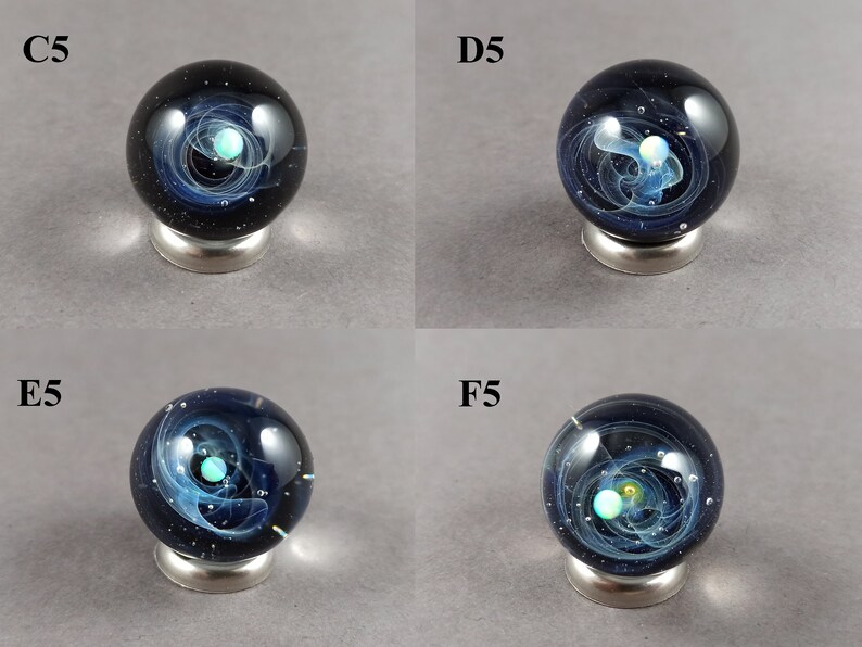 Mini Silver Fumed Glass Galaxy Marble With A Floating Opal - Etsy