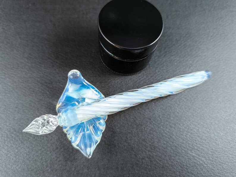 UV Reactive Ghost White Glass Dip Pen, Pen Pillow and Bottle of Ink ...