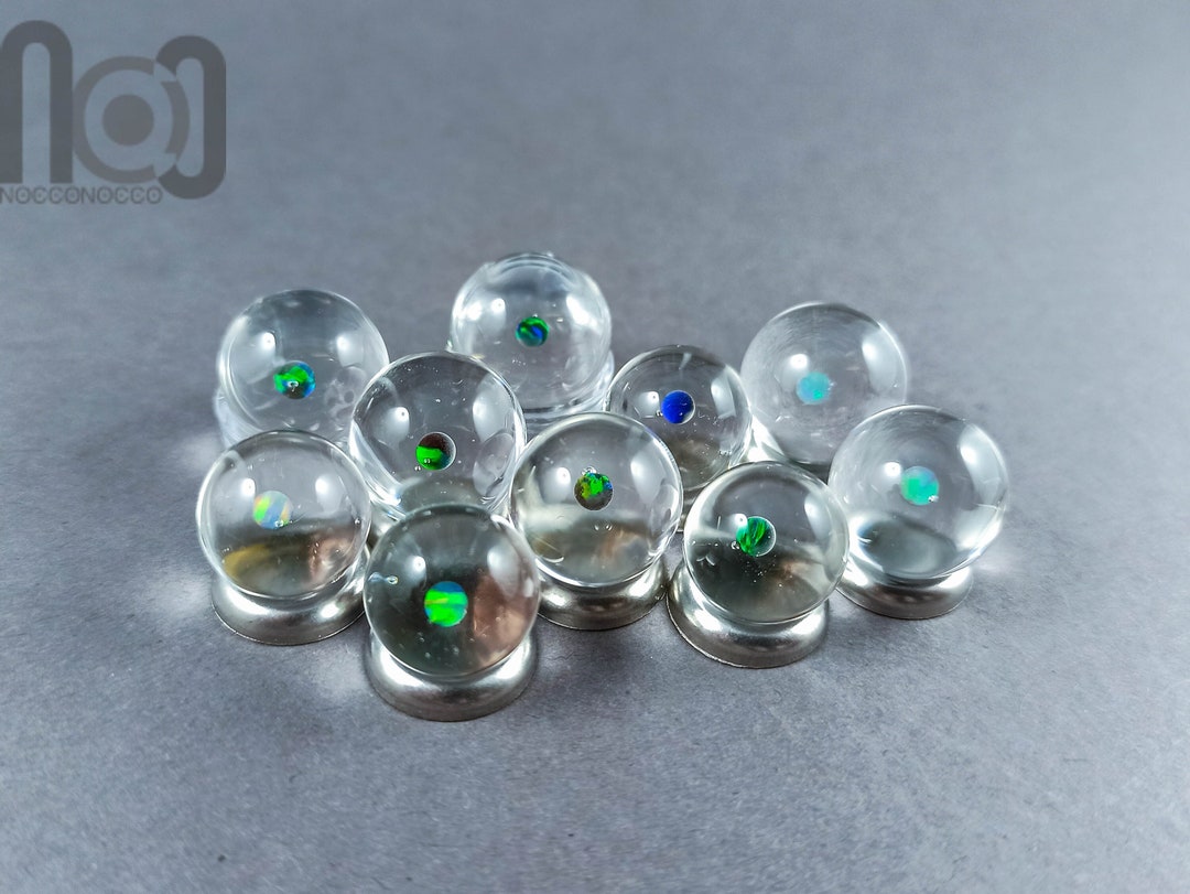 Tiny Clear Glass Marbles With Opals Handmade Mystical Marble - Etsy