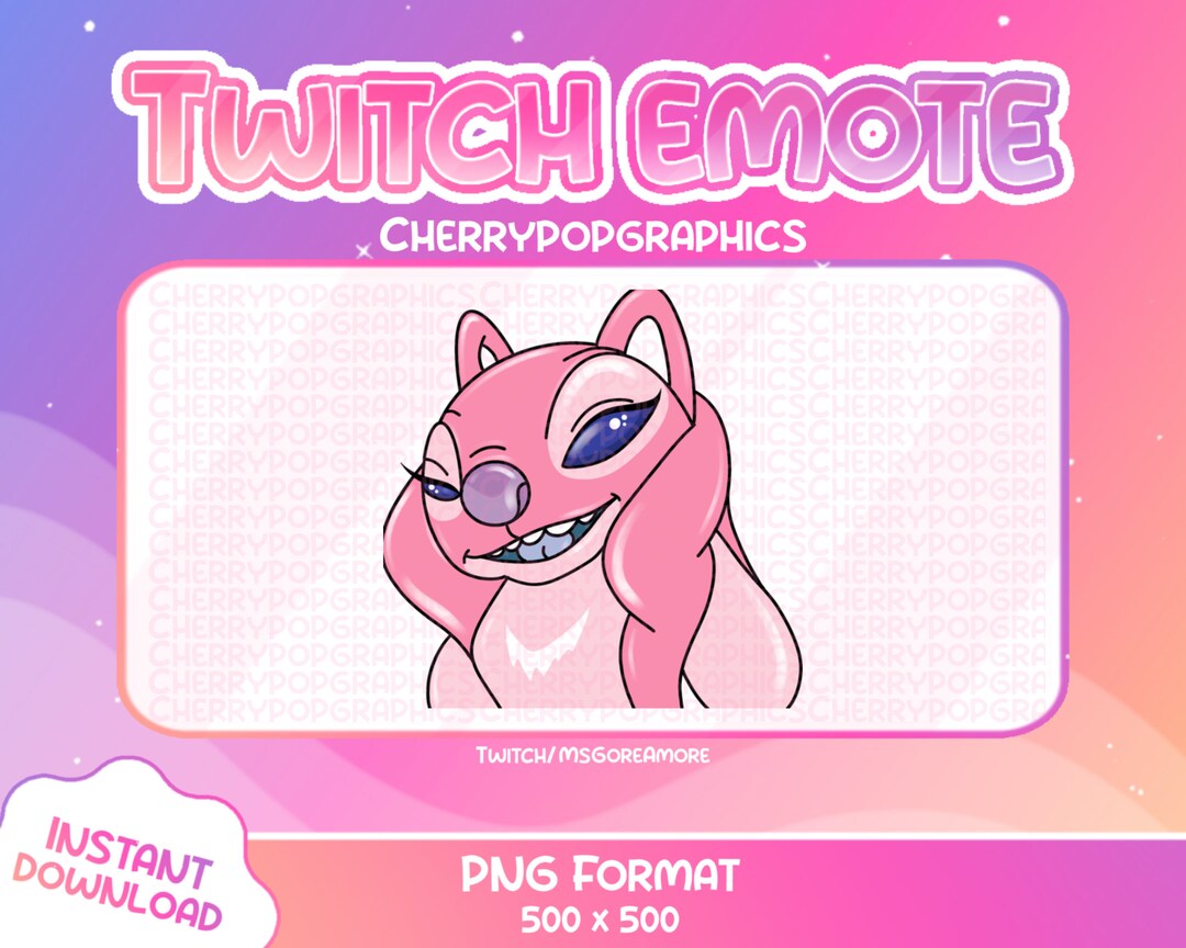 CUTE Sassy Angel EMOTE for Twitch Cute Pink , Twitch Graphics - Etsy