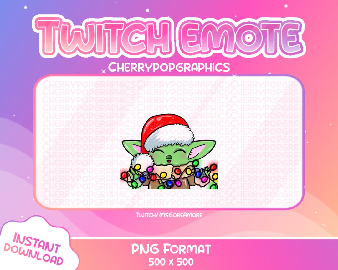 Santa Hat Christmas Grogu/yoda Emote for Twitch, Twitch Graphics ...