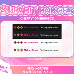 9 Colourful DBD Logo Diamond Shape Sub/bit Badges for Twitch - Etsy