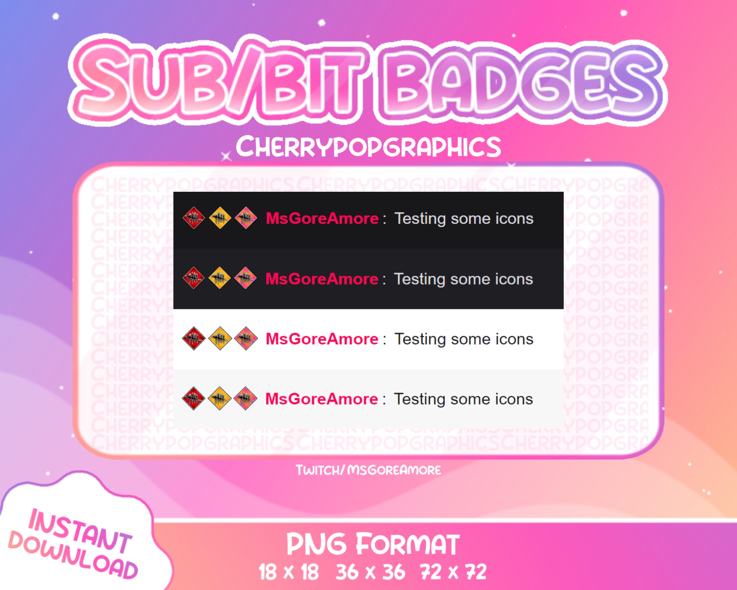 9 Colourful DBD Logo Diamond Shape Sub/bit Badges for Twitch - Etsy