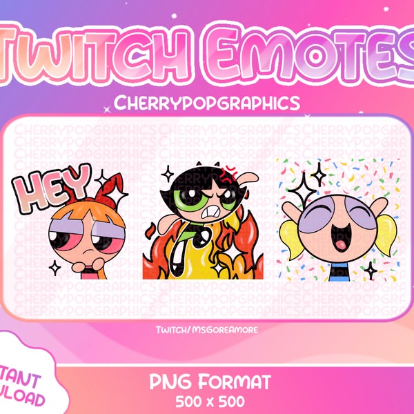Powerpuff Girl Twitch Emotes - Etsy