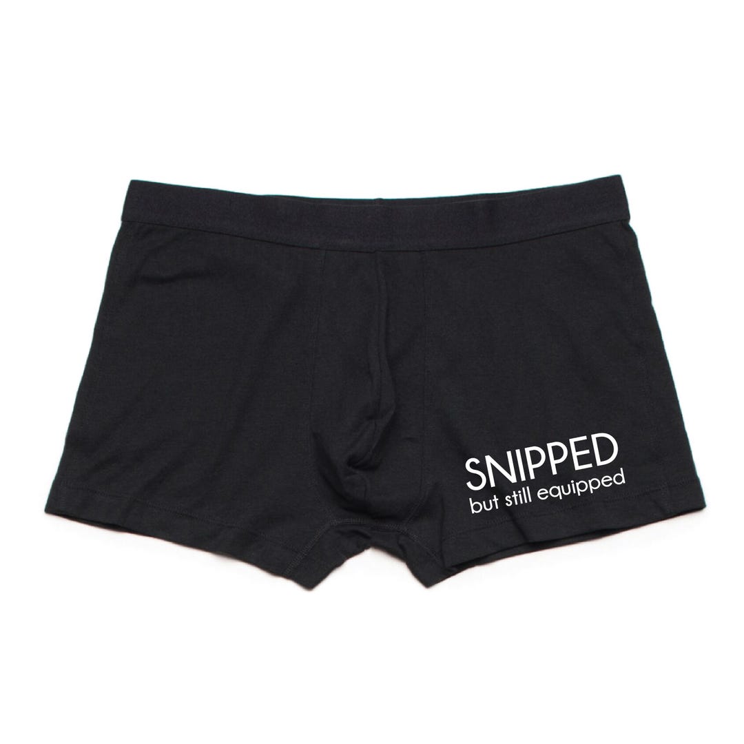 Snipped but Still Equipped Undies, Men's Boxer Briefs, Funny Guy ...