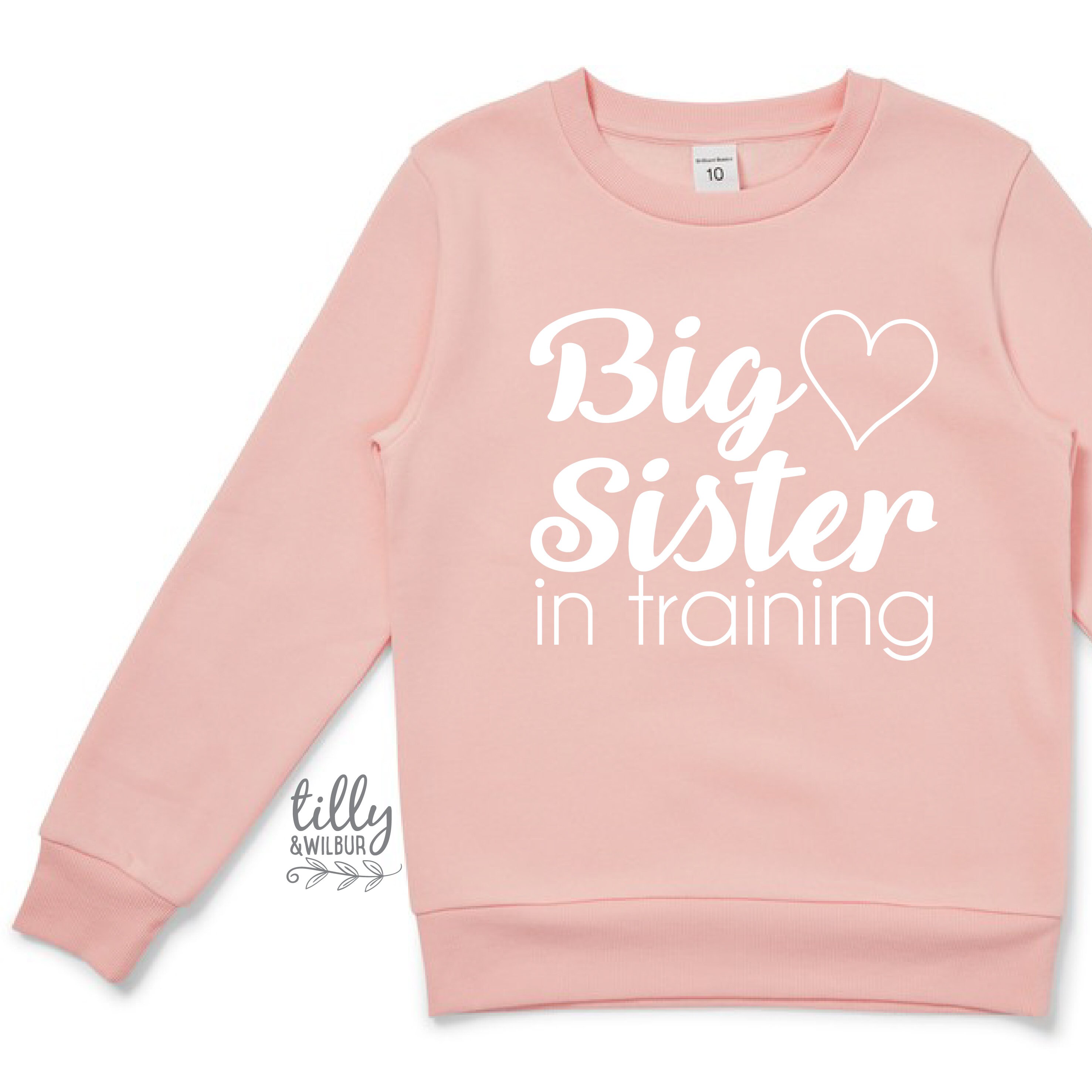 Big Sister In Training Girls Jumper Pregnancy Announcement | Etsy