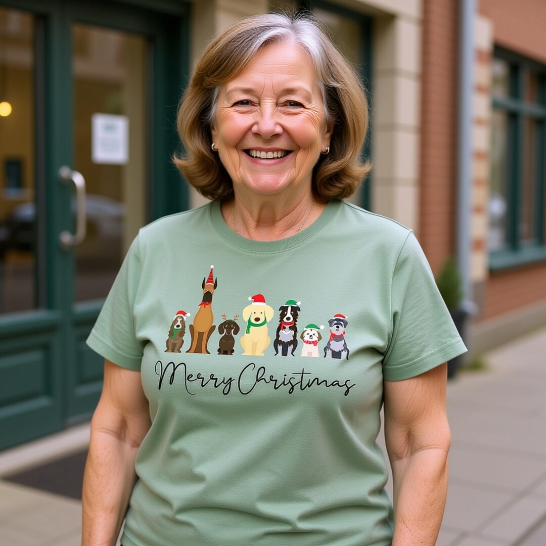 Merry Christmas Dog T-shirt, More Size and Colours, Christmas Dogs, Dog ...