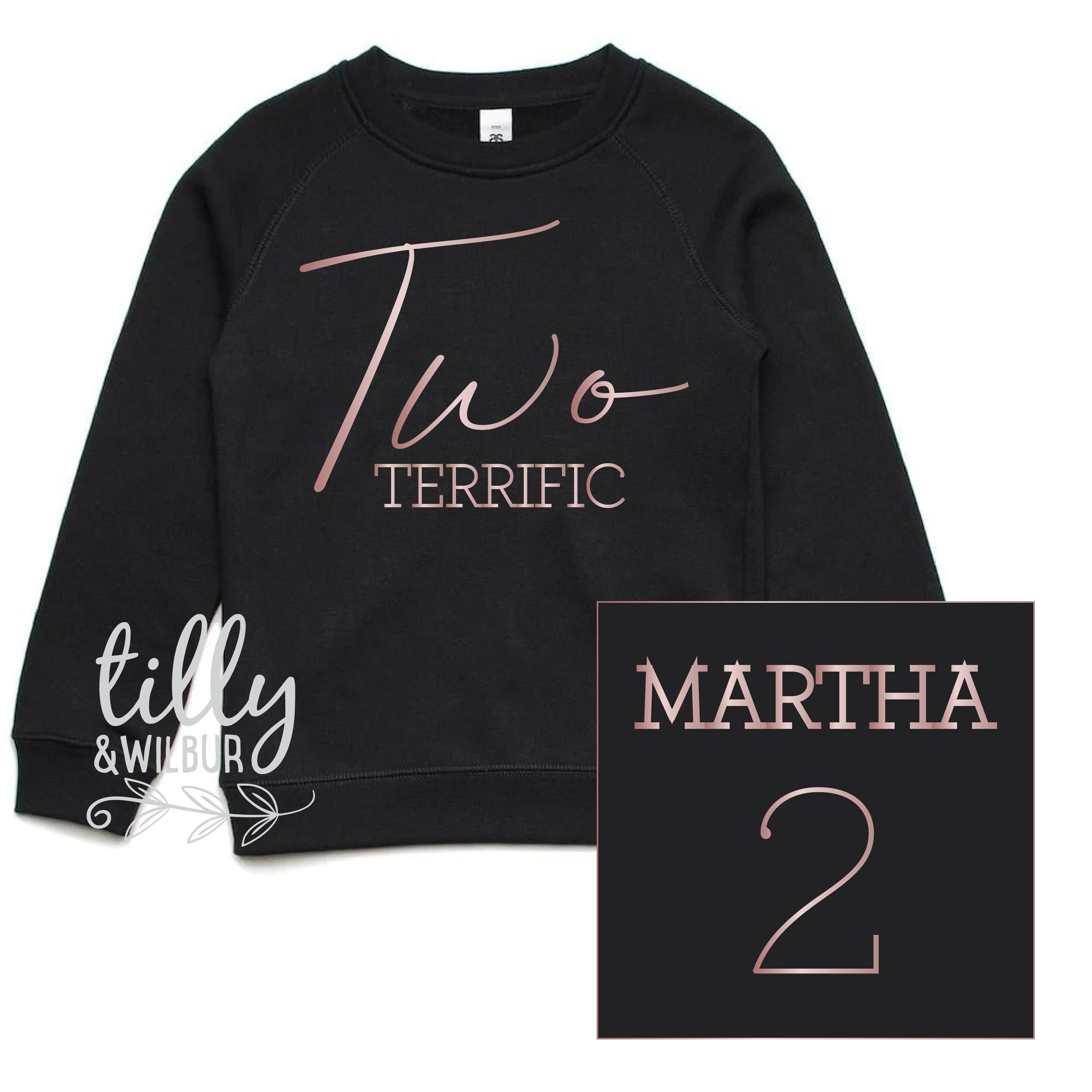 Two Sweatshirt Two Jumper Two Terrific Personalised 2nd | Etsy