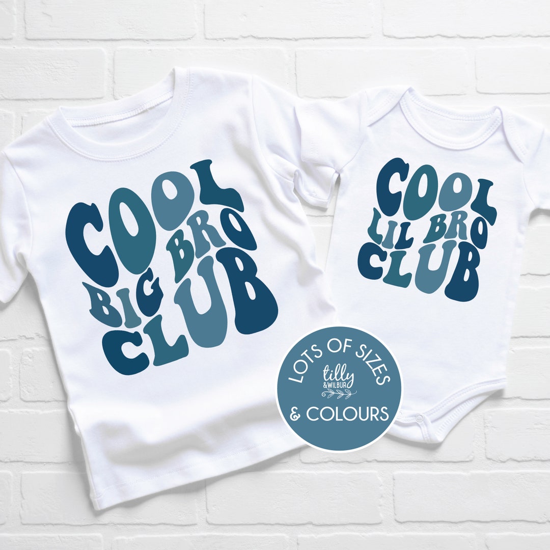 Cool Big Bro Club, Big Brother T-shirt, Little Brother Bodysuit ...