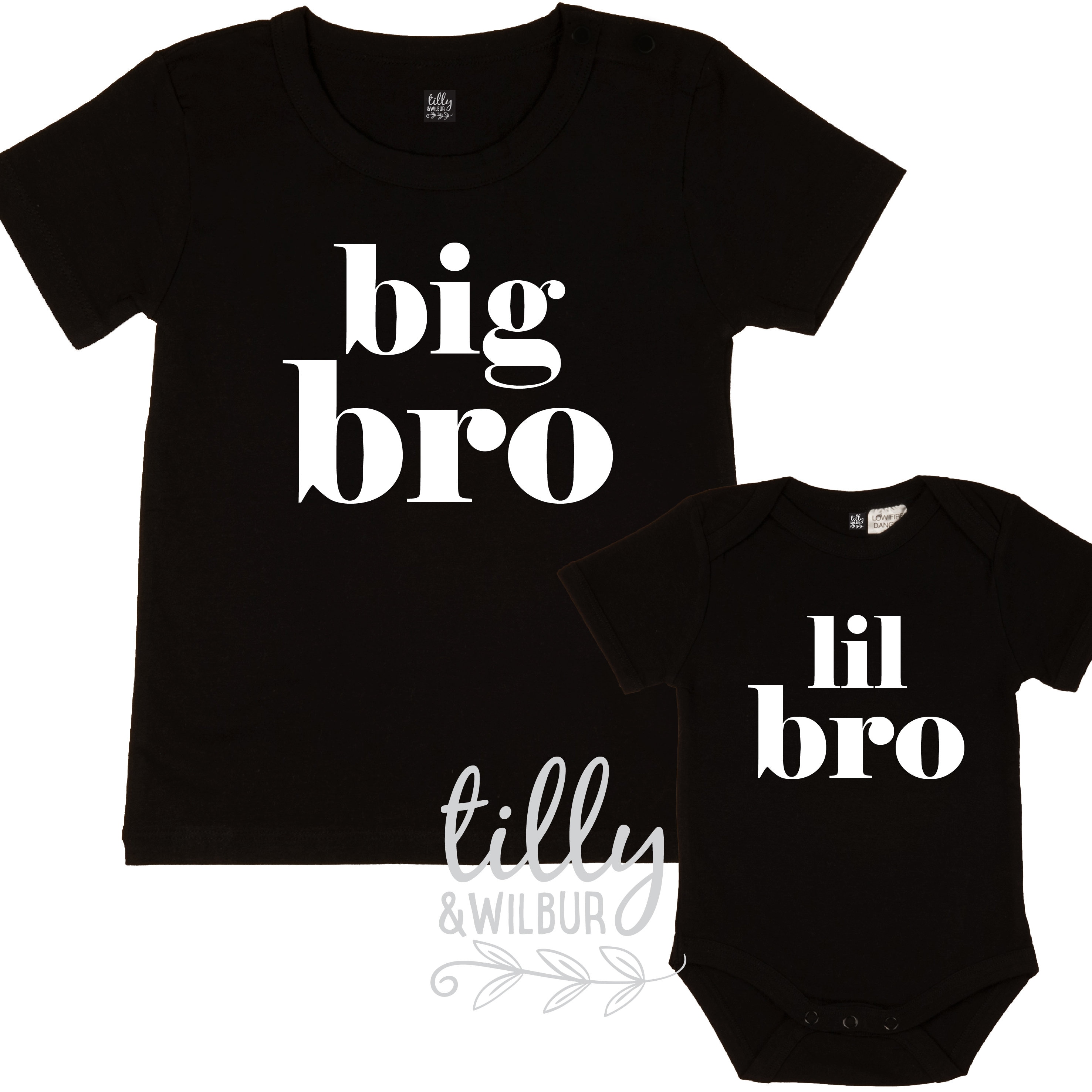 Big Bro Lil' Bro Set Brother Set Sibling Set Brother | Etsy