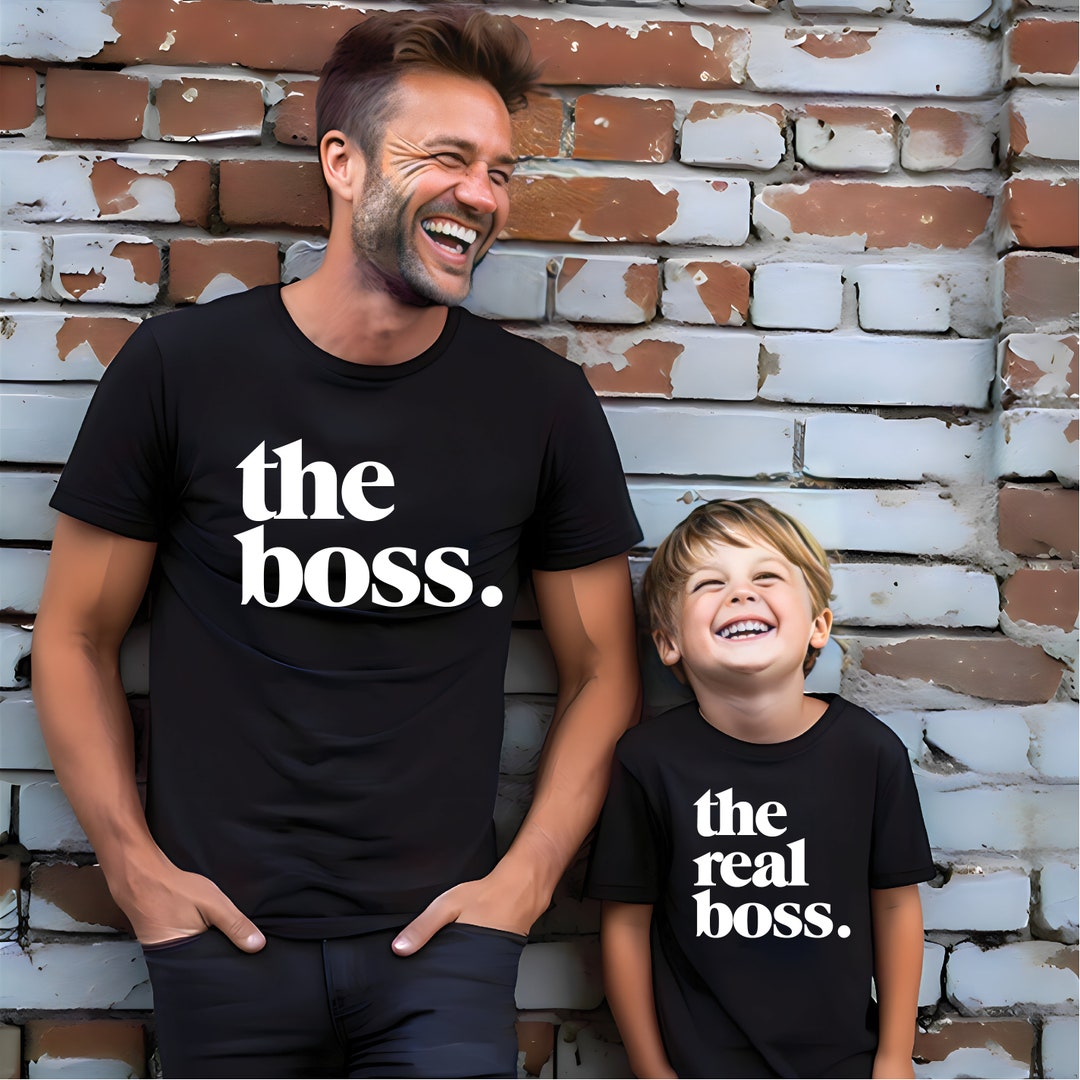 The Boss the Real Boss Father Son Matching Shirts, Matching Dad and ...