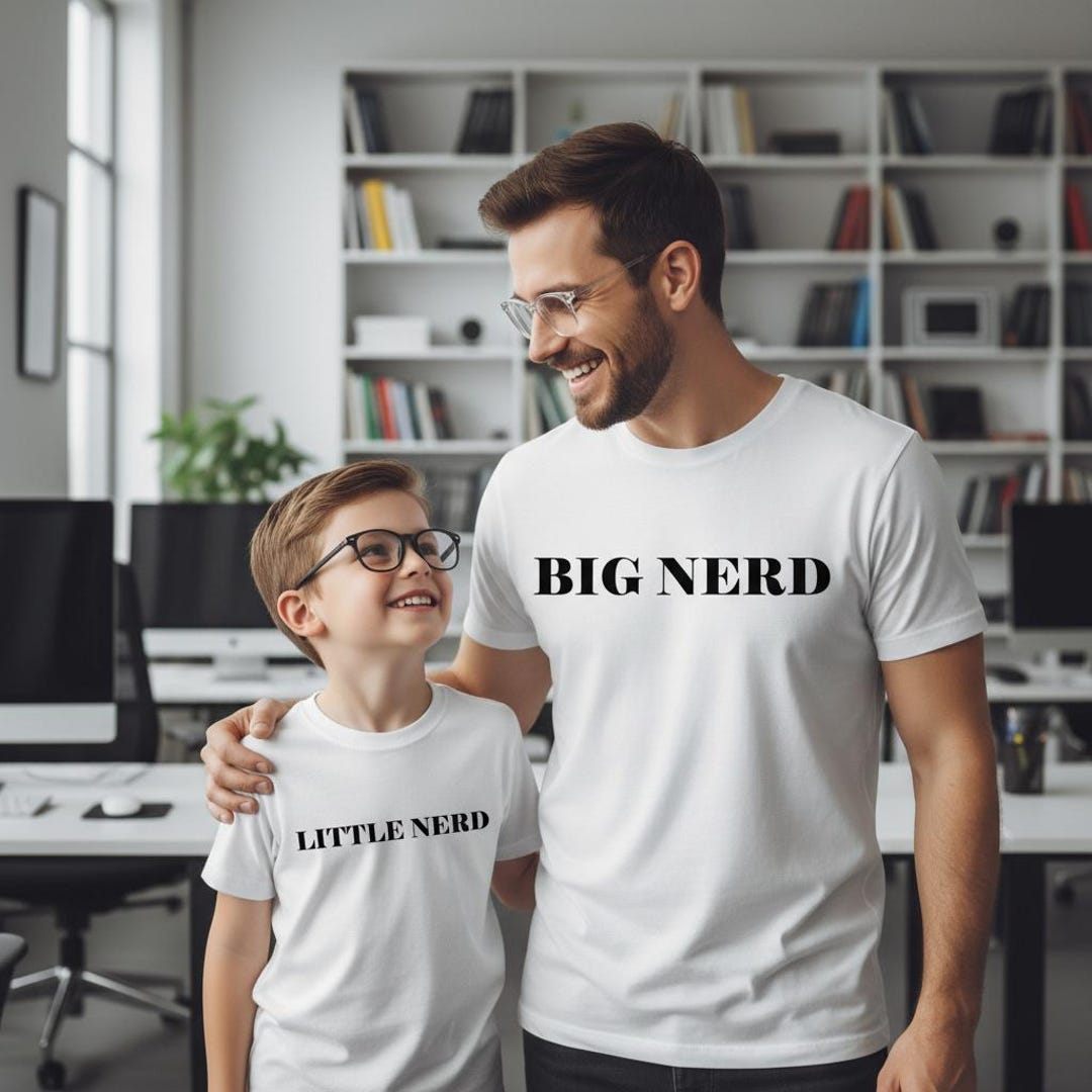 Big Nerd Little Nerd, Matching Father & Child T-shirts - Etsy