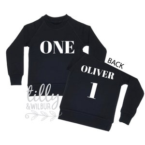 One Personalised Boy/girl 1st Birthday Sweatshirt, 1st Birthday Gift ...