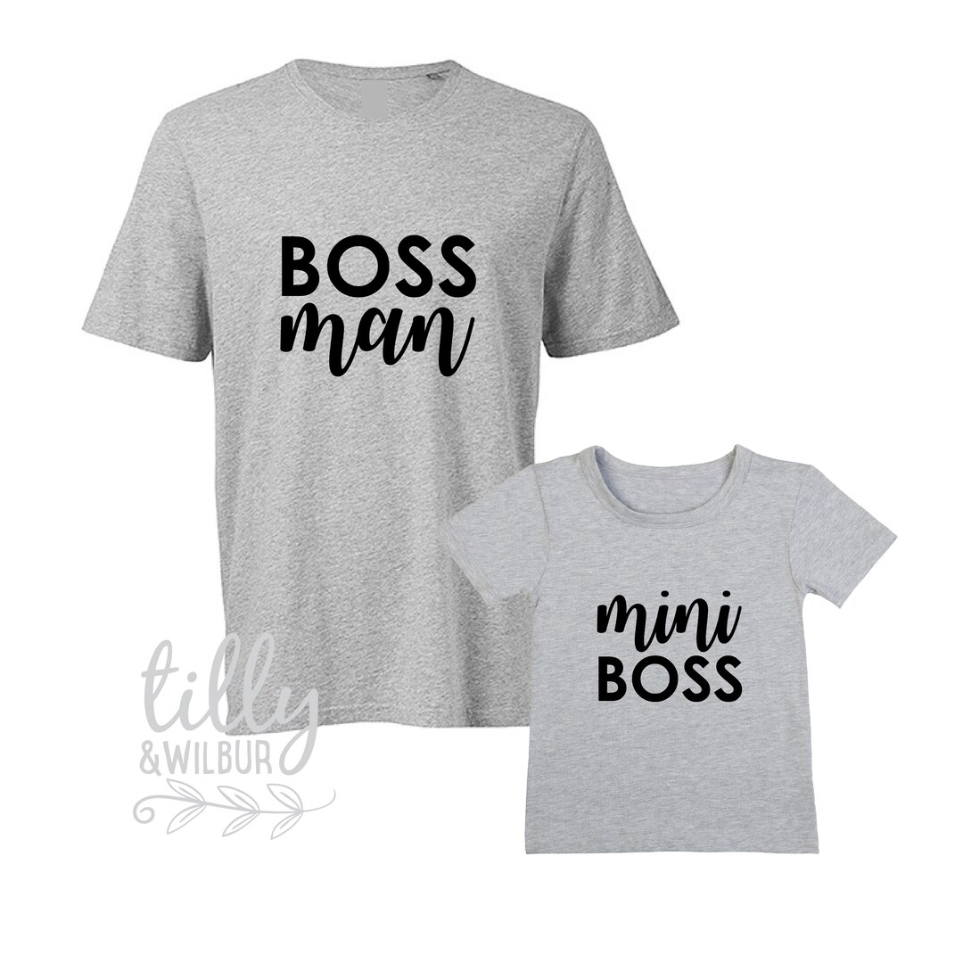 Boss Man Mini Boss Father Son T-shirt Set, Boss Man T-shirt, Mini Boss ...