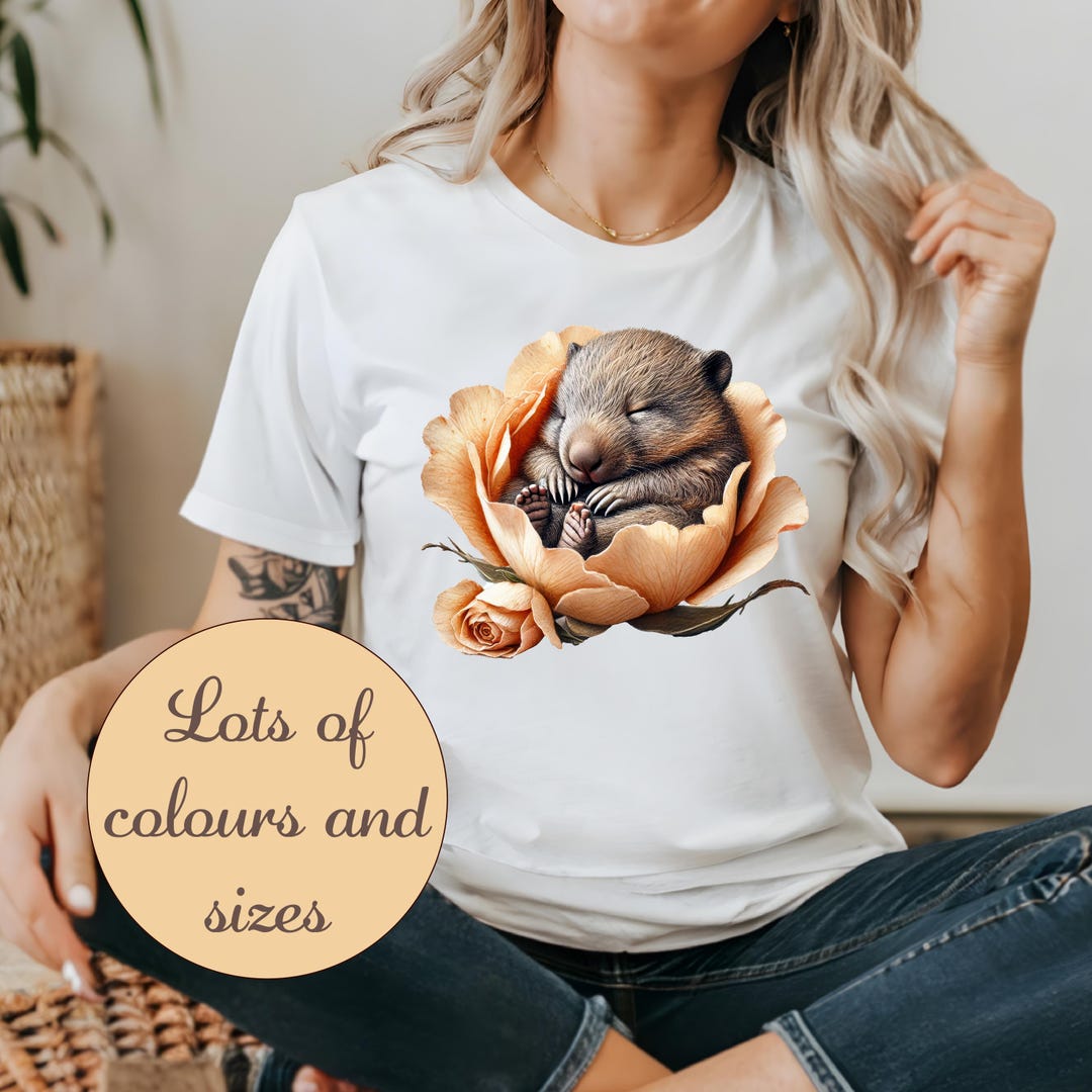 Wombat T-shirt, Wombat Bodysuit, Wombat Family T-shirts, Australiana ...