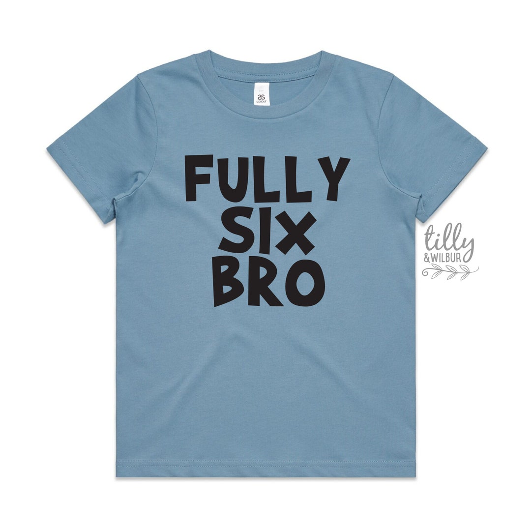 Fully Six Bro T-Shirt, Fully 6 Bro T-Shirt, Six Year Old Birthday Boy ...