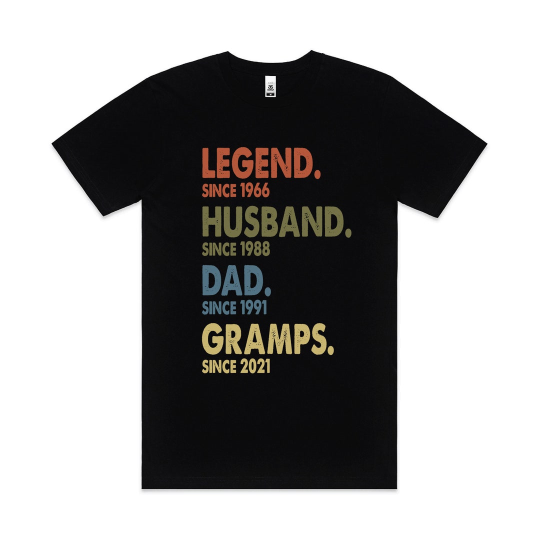 Personalised Legend Husband Dad Grandpa T-shirt, Legend Husband Daddy ...