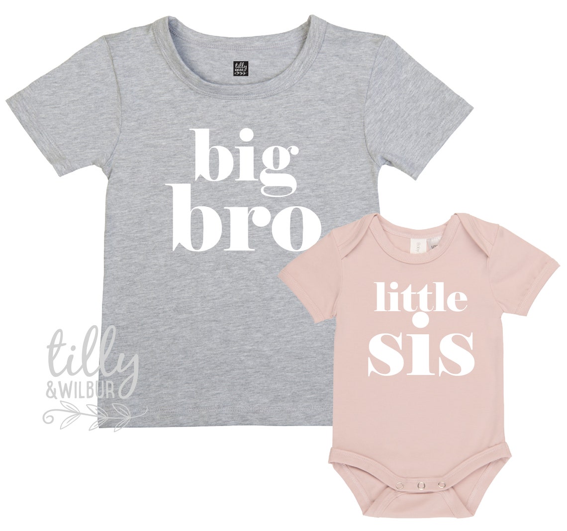 Big Brother Little Sister Set Big Bro Little Sis Set - Etsy