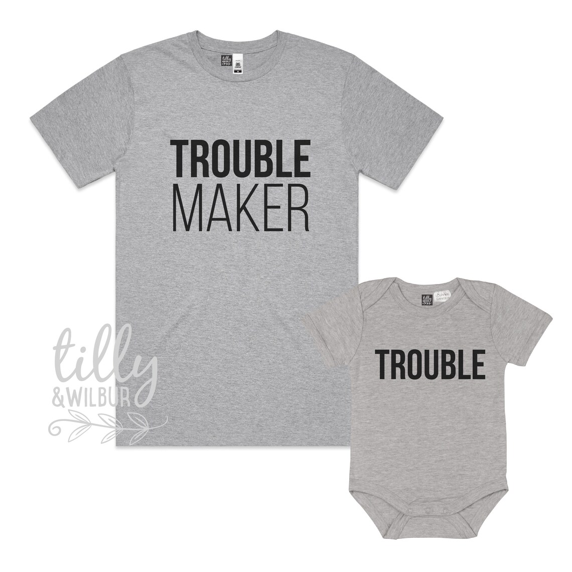 Trouble Maker Trouble Father Son Daddy Daughter Matching | Etsy