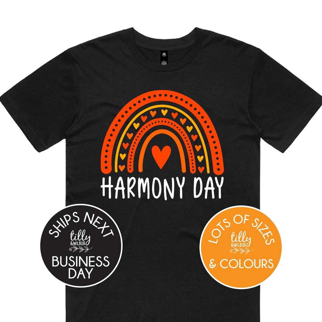 Harmony Day T-shirt, Harmony Day - 21st March, Orange Harmony Day T ...