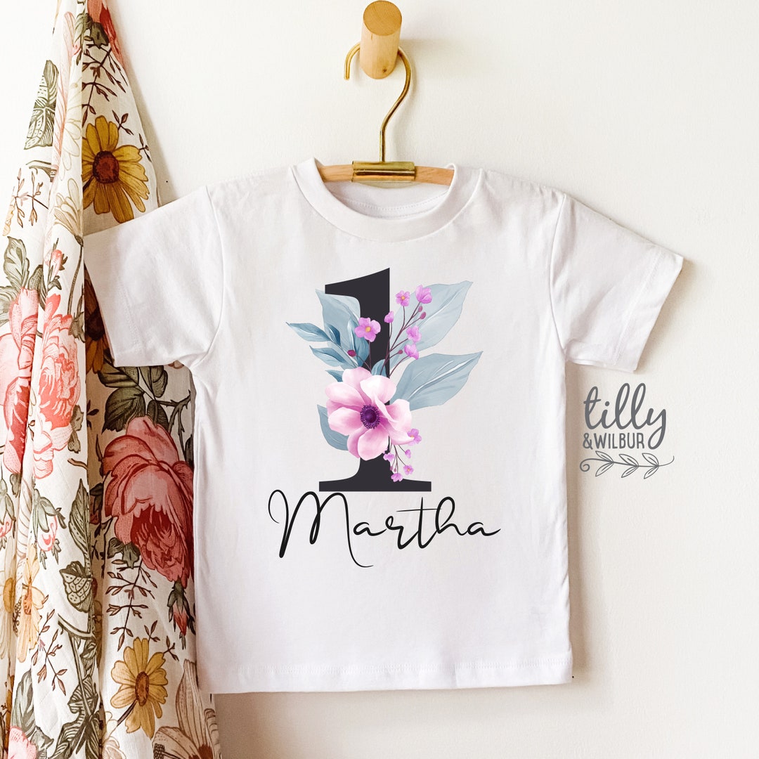 Personalised 1st Birthday T-shirt, Girls First Birthday T-shirt, 1st ...