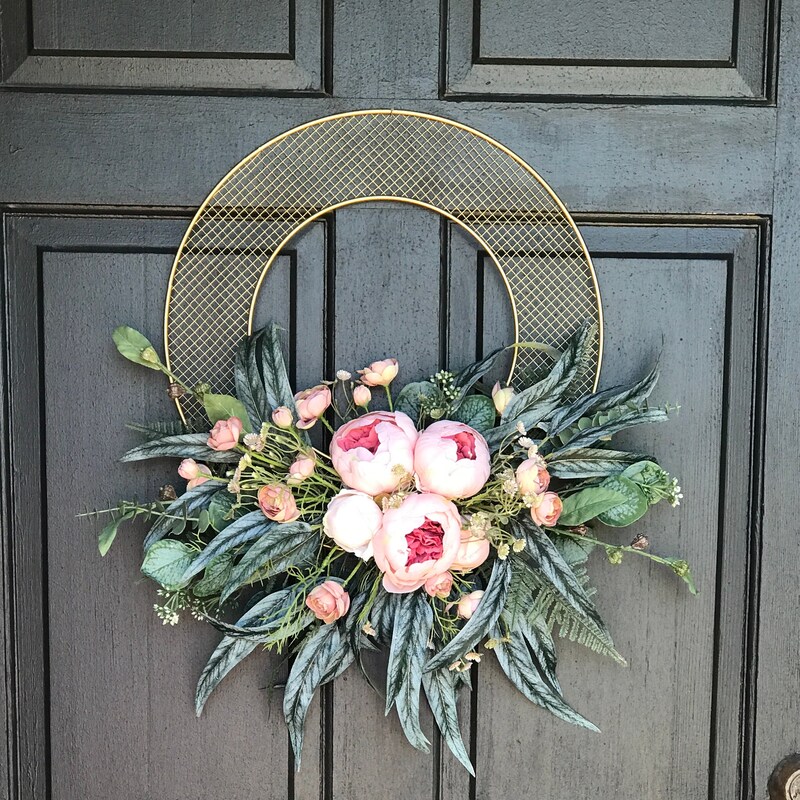 Floral Hoop Wreath - Etsy