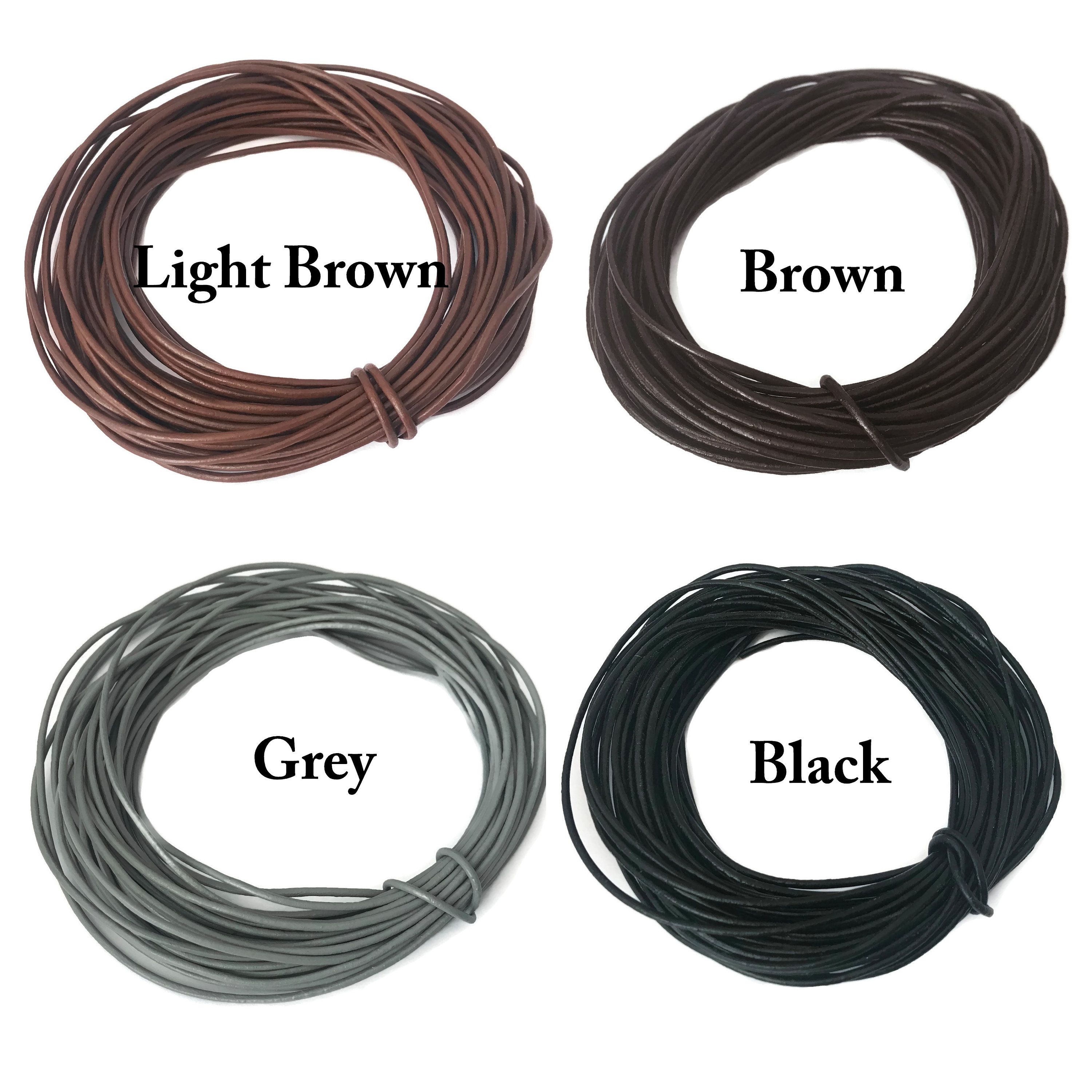 2mm Round Leather Cord Genuine Leather 15 COLOURS O - Etsy UK