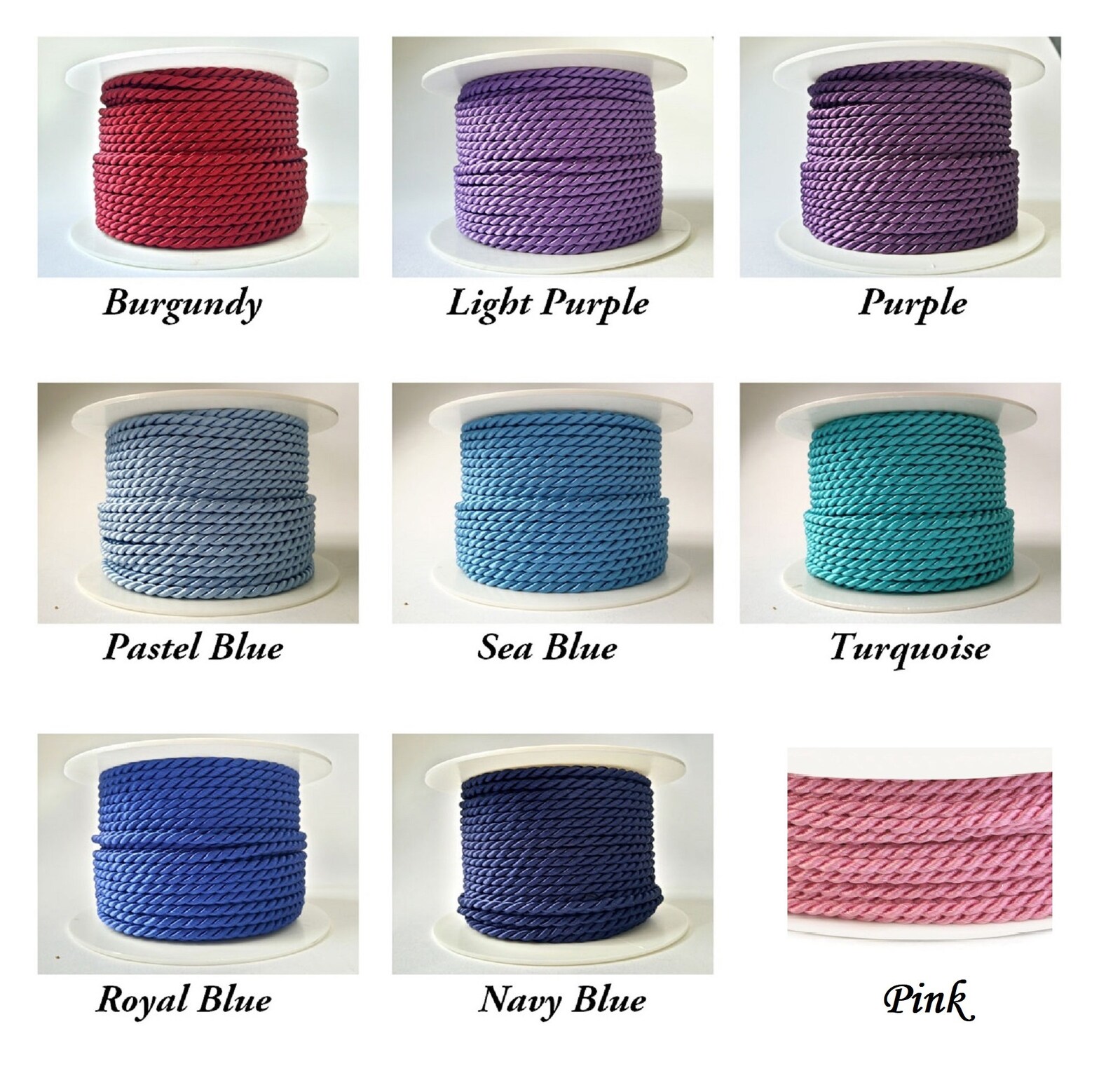 Twisted Cord, Twisted Soutache Braid, Cord - 3.5 Mm Thick (F) - Etsy UK