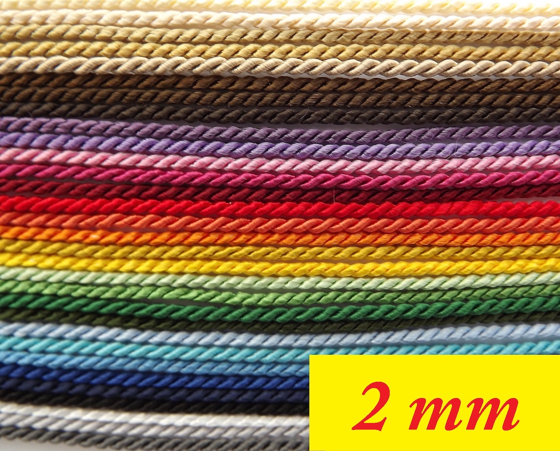 2mm Twisted Cord for Upholstery Trim Trimming Cord L - Etsy