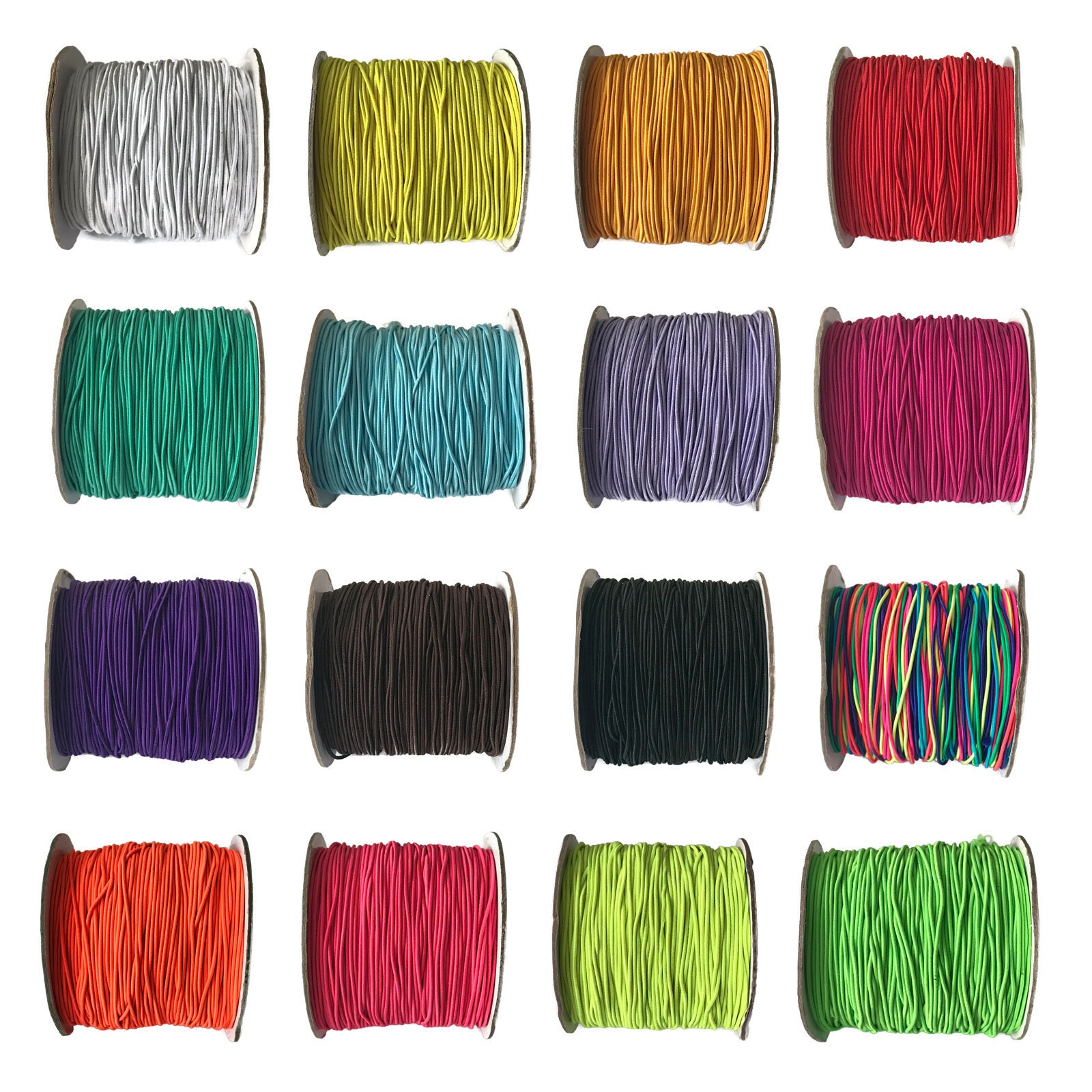 1mm Elastic Cord Round Elastic Cord Choice of Colours and - Etsy UK